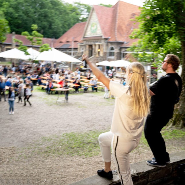 Bei gutem Wetter in Krefeld